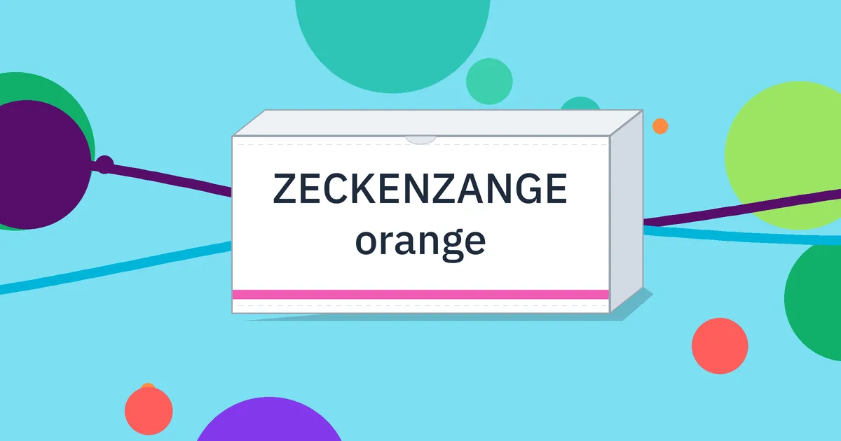 Symbolbild: Packung mit der Aufschrift ZECKENZANGE orange (PZN 01520575) – Verfügbarkeit und Bezug in Apotheken in Frankfurt am Main