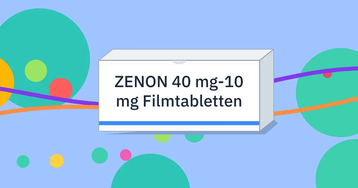 Symbolbild: Packung mit der Aufschrift ZENON 40 mg-10 mg Filmtabletten (PZN 19168498) – Verfügbarkeit und Bezug in Apotheken in Frankfurt am Main