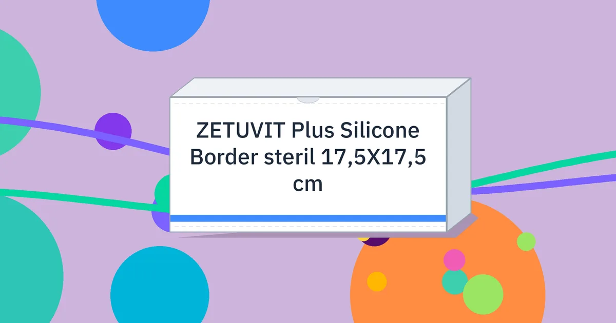 Symbolbild: Packung mit der Aufschrift ZETUVIT Plus Silicone Border steril 17,5X17,5 cm (PZN 17310897) – Verfügbarkeit und Bezug in Apotheken in Frankfurt am Main