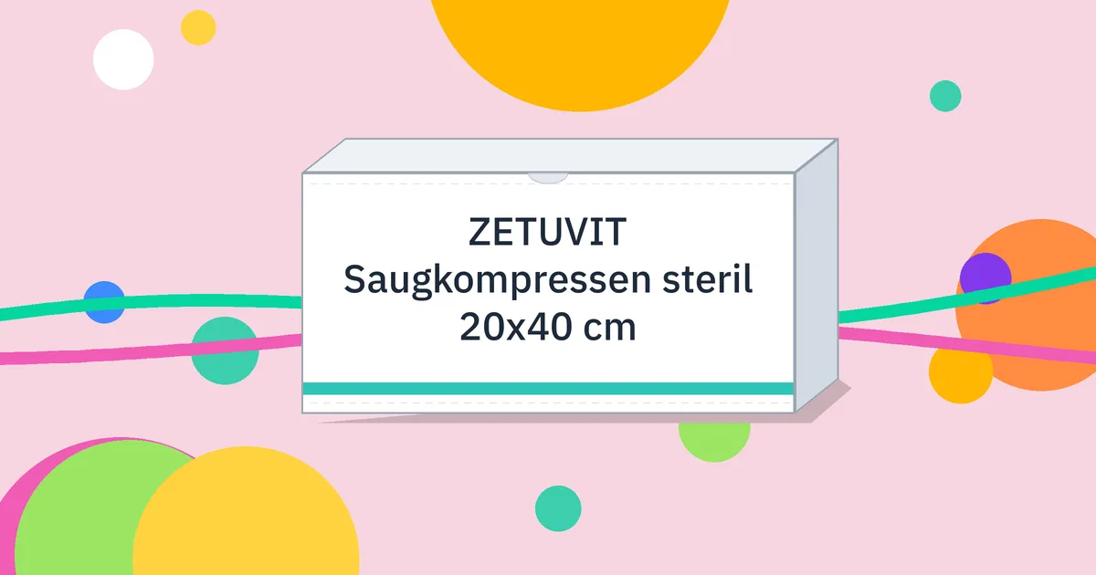 Symbolbild: Packung mit der Aufschrift ZETUVIT Saugkompressen steril 20x40 cm (PZN 09178685) – Verfügbarkeit und Bezug in Apotheken in Frankfurt am Main