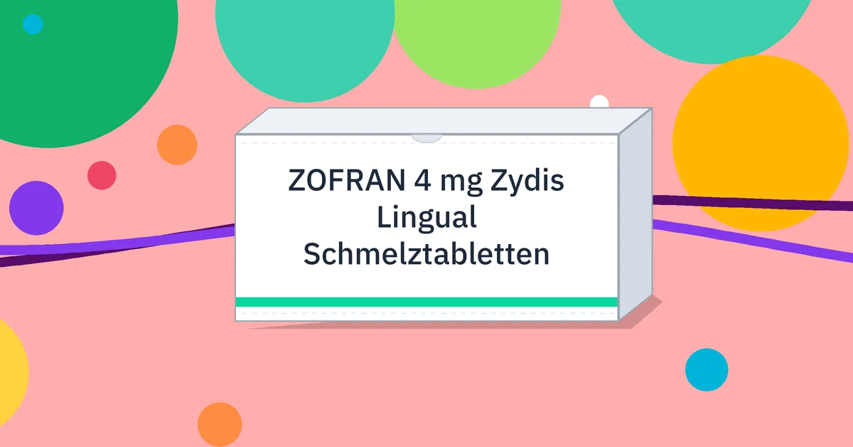 Symbolbild: Packung mit der Aufschrift ZOFRAN 4 mg Zydis Lingual Schmelztabletten (PZN 02428222) – Verfügbarkeit und Bezug in Apotheken in Frankfurt am Main