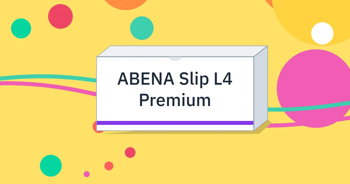Symbolbild: Packung mit der Aufschrift ABENA Slip L4 Premium (PZN 10219449) – Verfügbarkeit und Bezug in Apotheken in Frankfurt am Main
