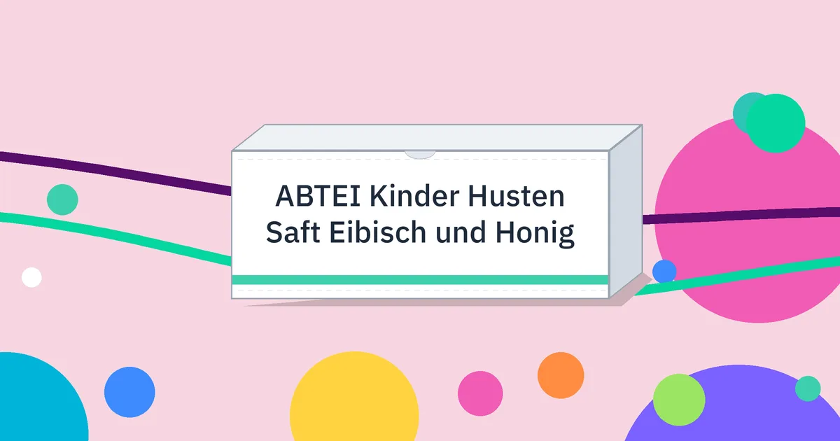 Symbolbild: Packung mit der Aufschrift ABTEI Kinder Husten Saft Eibisch und Honig (PZN 15397397) – Verfügbarkeit und Bezug in Apotheken in Frankfurt am Main