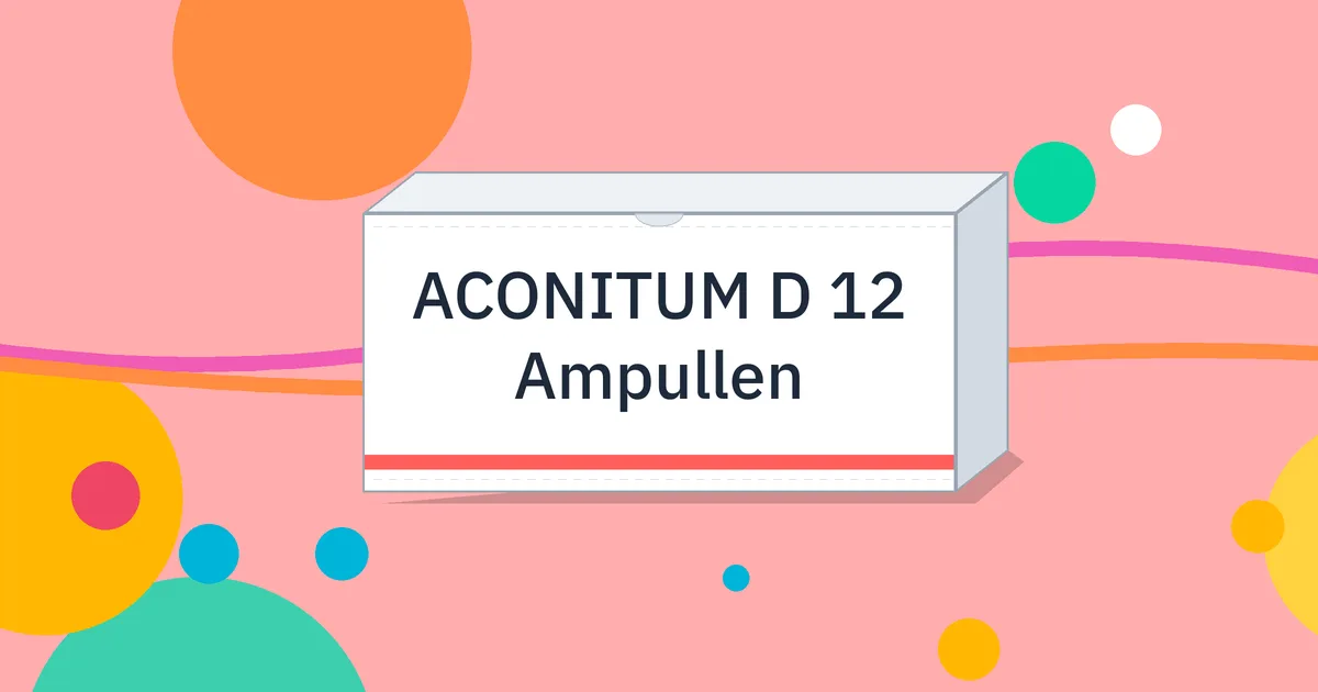 Symbolbild: Packung mit der Aufschrift ACONITUM D 12 Ampullen (PZN 11703874) – Verfügbarkeit und Bezug in Apotheken in Frankfurt am Main