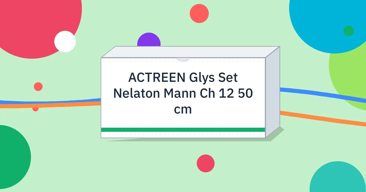 Symbolbild: Packung mit der Aufschrift ACTREEN Glys Set Nelaton Mann Ch 12 50 cm (PZN 00578911) – Verfügbarkeit und Bezug in Apotheken in Frankfurt am Main