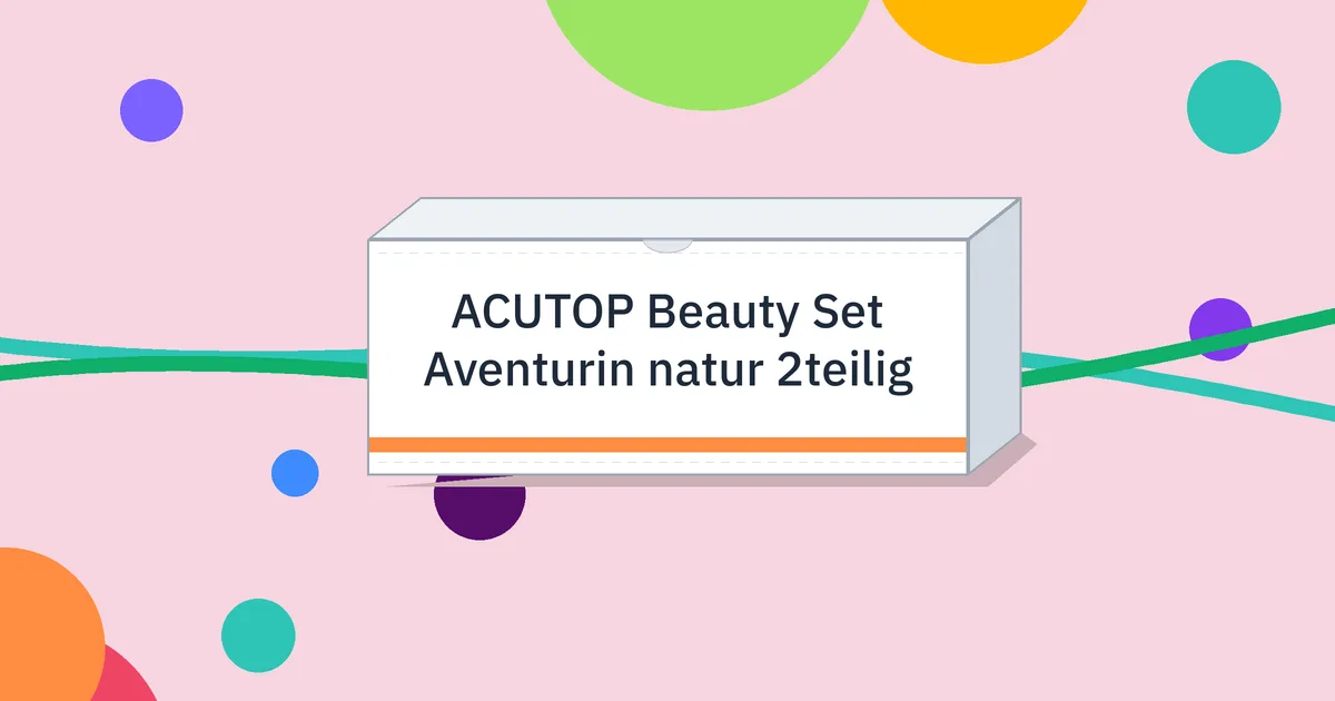 Symbolbild: Packung mit der Aufschrift ACUTOP Beauty Set Aventurin natur 2teilig (PZN 18076179) – Verfügbarkeit und Bezug in Apotheken in Frankfurt am Main