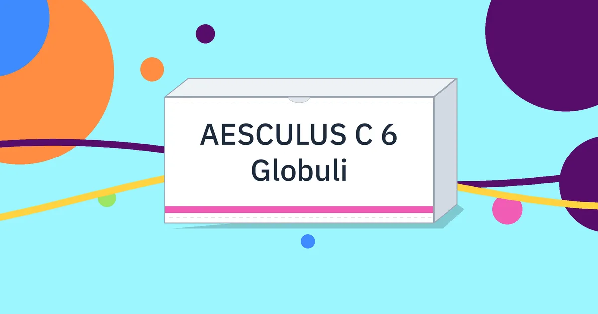 Symbolbild: Packung mit der Aufschrift AESCULUS C 6 Globuli (PZN 07157578) – Verfügbarkeit und Bezug in Apotheken in Frankfurt am Main