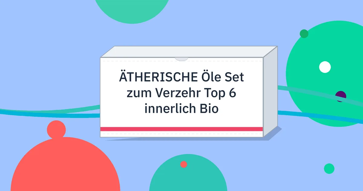 Symbolbild: Packung mit der Aufschrift ÄTHERISCHE Öle Set zum Verzehr Top 6 innerlich Bio (PZN 19366034) – Verfügbarkeit und Bezug in Apotheken in Frankfurt am Main