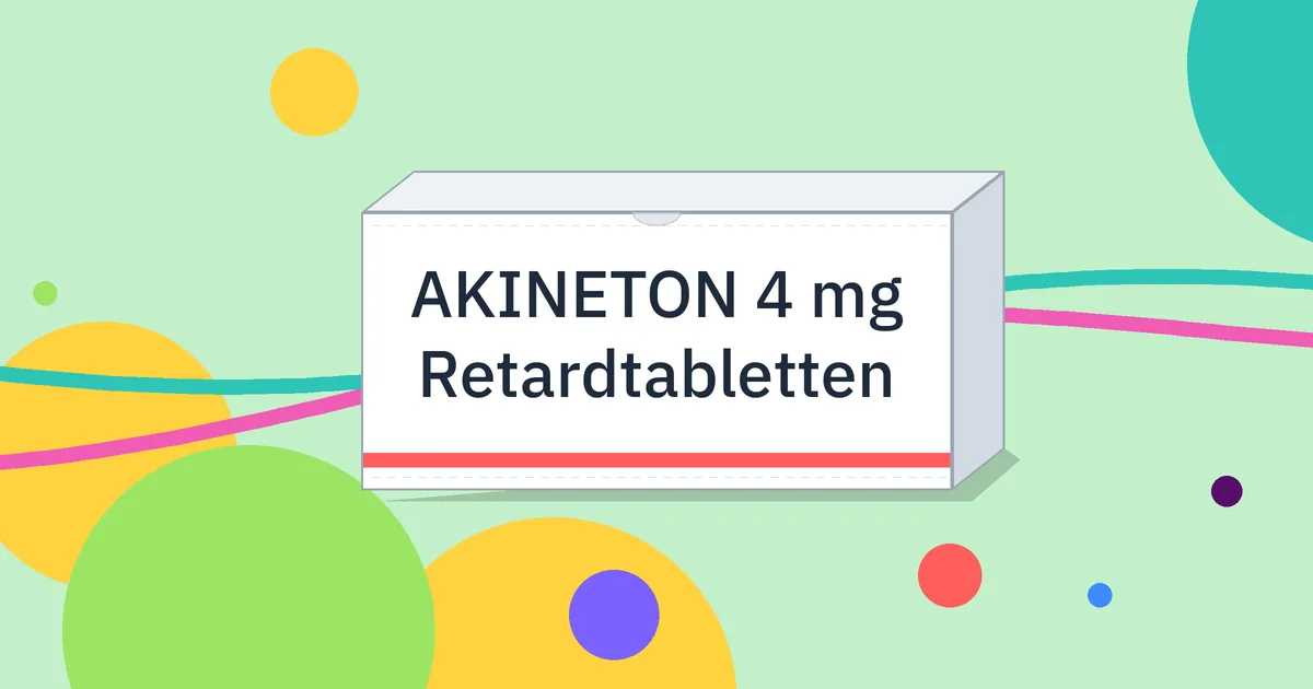 Symbolbild: Packung mit der Aufschrift AKINETON 4 mg Retardtabletten (PZN 02237982) – Verfügbarkeit und Bezug in Apotheken in Frankfurt am Main