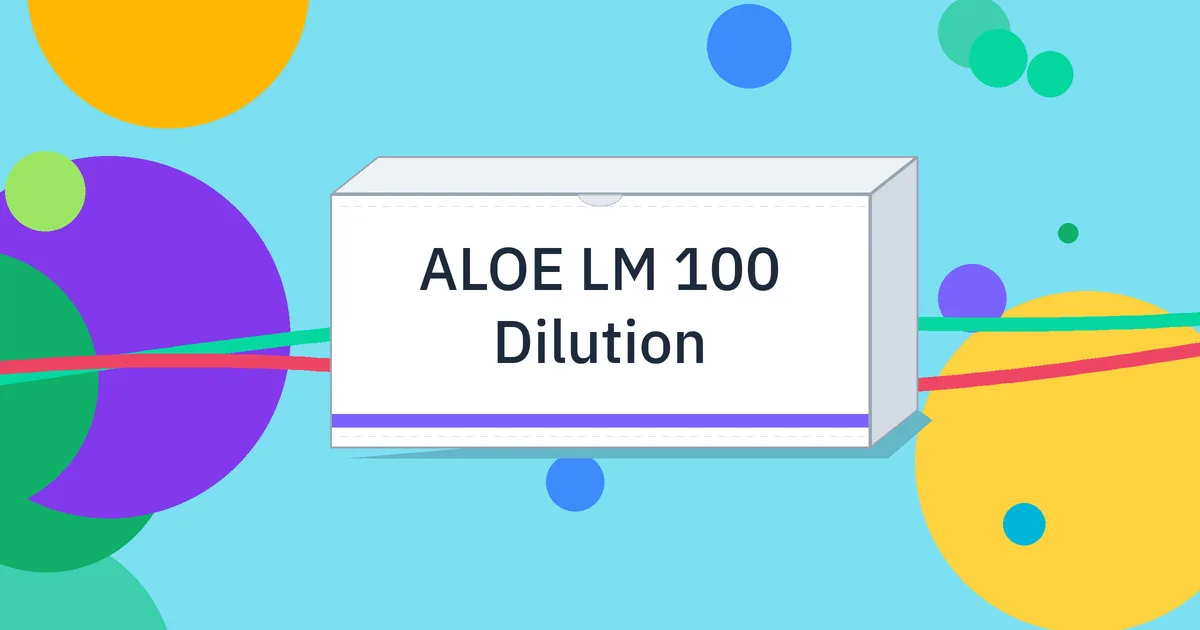 Symbolbild: Packung mit der Aufschrift ALOE LM 100 Dilution (PZN 12757814) – Verfügbarkeit und Bezug in Apotheken in Frankfurt am Main