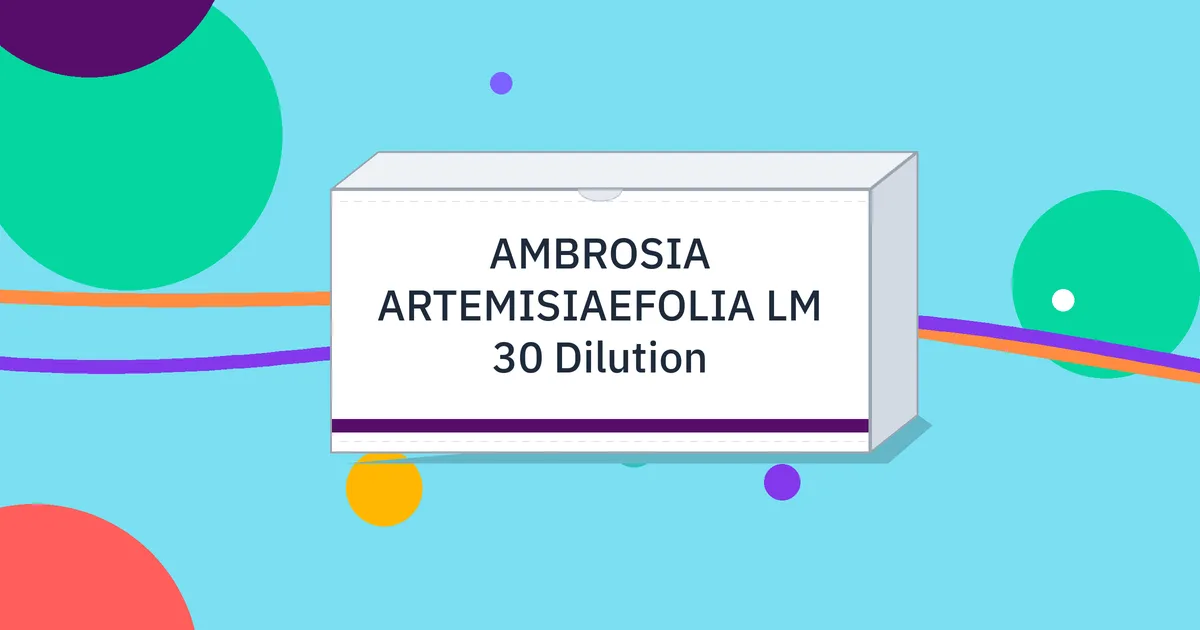 Symbolbild: Packung mit der Aufschrift AMBROSIA ARTEMISIAEFOLIA LM 30 Dilution (PZN 13318293) – Verfügbarkeit und Bezug in Apotheken in Frankfurt am Main