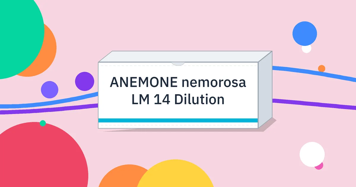 Symbolbild: Packung mit der Aufschrift ANEMONE nemorosa LM 14 Dilution (PZN 13366607) – Verfügbarkeit und Bezug in Apotheken in Frankfurt am Main