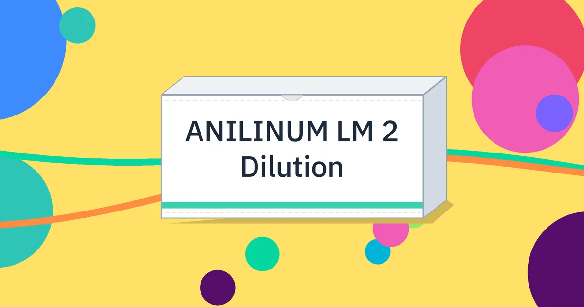 Symbolbild: Packung mit der Aufschrift ANILINUM LM 2 Dilution (PZN 12762264) – Verfügbarkeit und Bezug in Apotheken in Frankfurt am Main