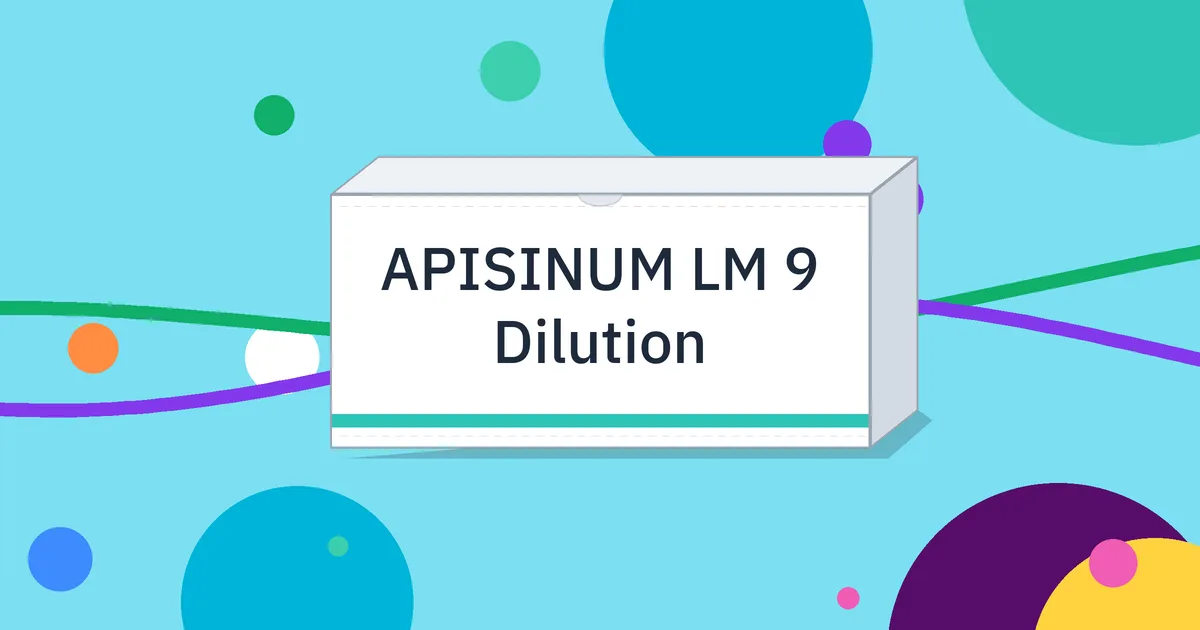 Symbolbild: Packung mit der Aufschrift APISINUM LM 9 Dilution (PZN 12456722) – Verfügbarkeit und Bezug in Apotheken in Frankfurt am Main