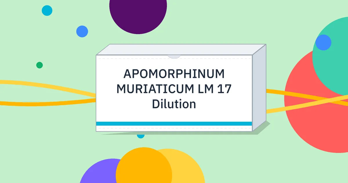 Symbolbild: Packung mit der Aufschrift APOMORPHINUM MURIATICUM LM 17 Dilution (PZN 13381268) – Verfügbarkeit und Bezug in Apotheken in Frankfurt am Main