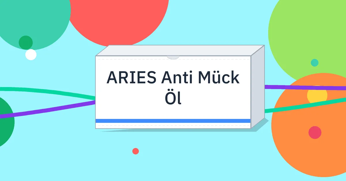 Symbolbild: Packung mit der Aufschrift ARIES Anti Mück Öl (PZN 12894712) – Verfügbarkeit und Bezug in Apotheken in Frankfurt am Main
