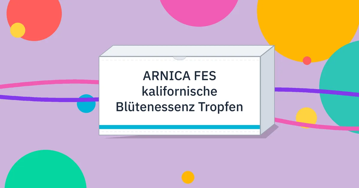 Symbolbild: Packung mit der Aufschrift ARNICA FES kalifornische Blütenessenz Tropfen (PZN 09171921) – Verfügbarkeit und Bezug in Apotheken in Frankfurt am Main