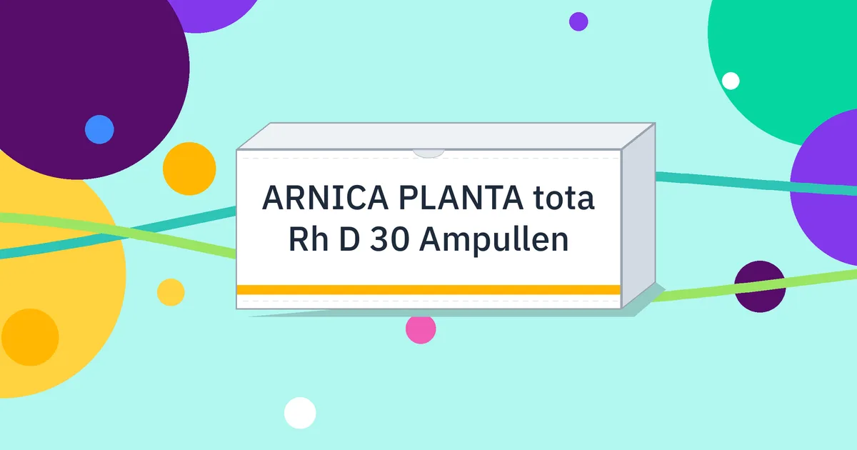 Symbolbild: Packung mit der Aufschrift ARNICA PLANTA tota Rh D 30 Ampullen (PZN 01618363) – Verfügbarkeit und Bezug in Apotheken in Frankfurt am Main