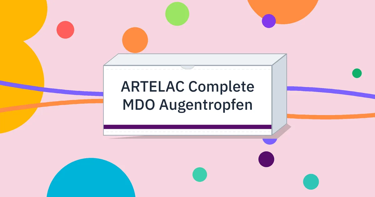 Symbolbild: Packung mit der Aufschrift ARTELAC Complete MDO Augentropfen (PZN 12436056) – Verfügbarkeit und Bezug in Apotheken in Frankfurt am Main