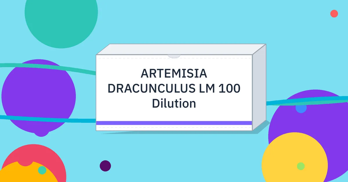 Symbolbild: Packung mit der Aufschrift ARTEMISIA DRACUNCULUS LM 100 Dilution (PZN 13394822) – Verfügbarkeit und Bezug in Apotheken in Frankfurt am Main