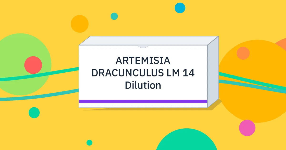 Symbolbild: Packung mit der Aufschrift ARTEMISIA DRACUNCULUS LM 14 Dilution (PZN 13394259) – Verfügbarkeit und Bezug in Apotheken in Frankfurt am Main