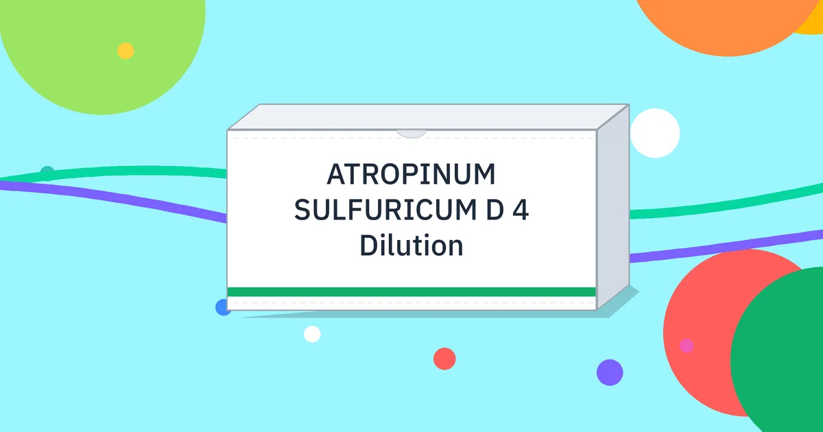 Symbolbild: Packung mit der Aufschrift ATROPINUM SULFURICUM D 4 Dilution (PZN 02126521) – Verfügbarkeit und Bezug in Apotheken in Frankfurt am Main