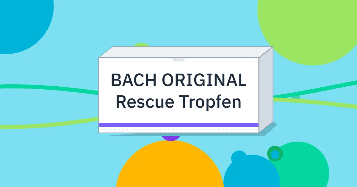 Symbolbild: Packung mit der Aufschrift BACH ORIGINAL Rescue Tropfen (PZN 07089486) – Verfügbarkeit und Bezug in Apotheken in Frankfurt am Main