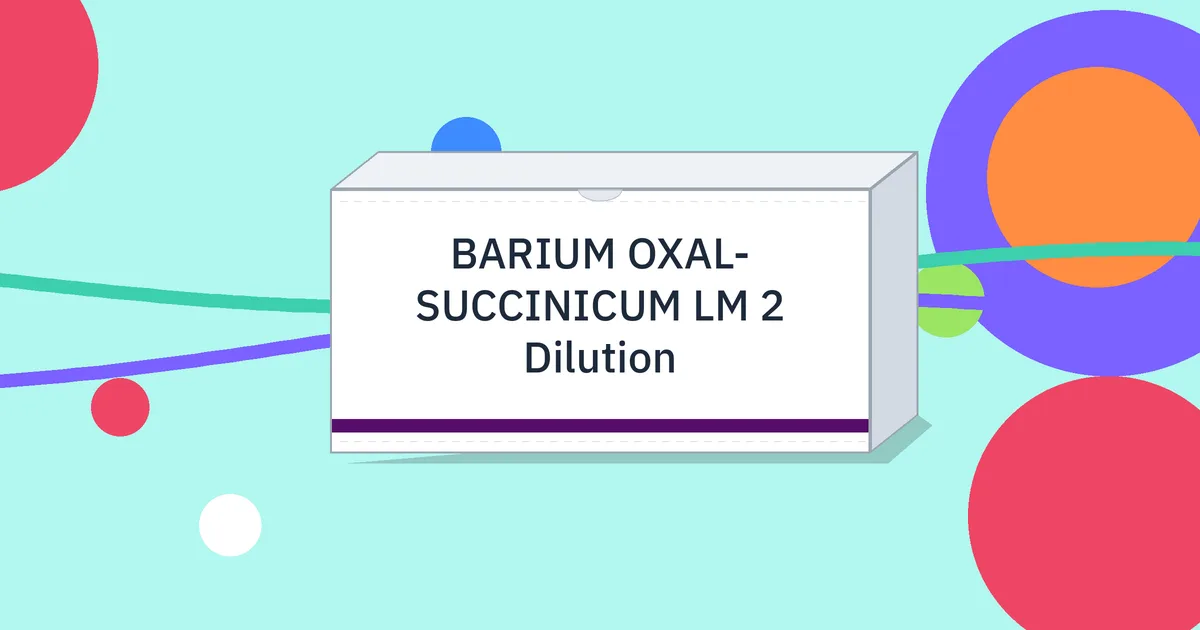 Symbolbild: Packung mit der Aufschrift BARIUM OXAL-SUCCINICUM LM 2 Dilution (PZN 13378183) – Verfügbarkeit und Bezug in Apotheken in Frankfurt am Main
