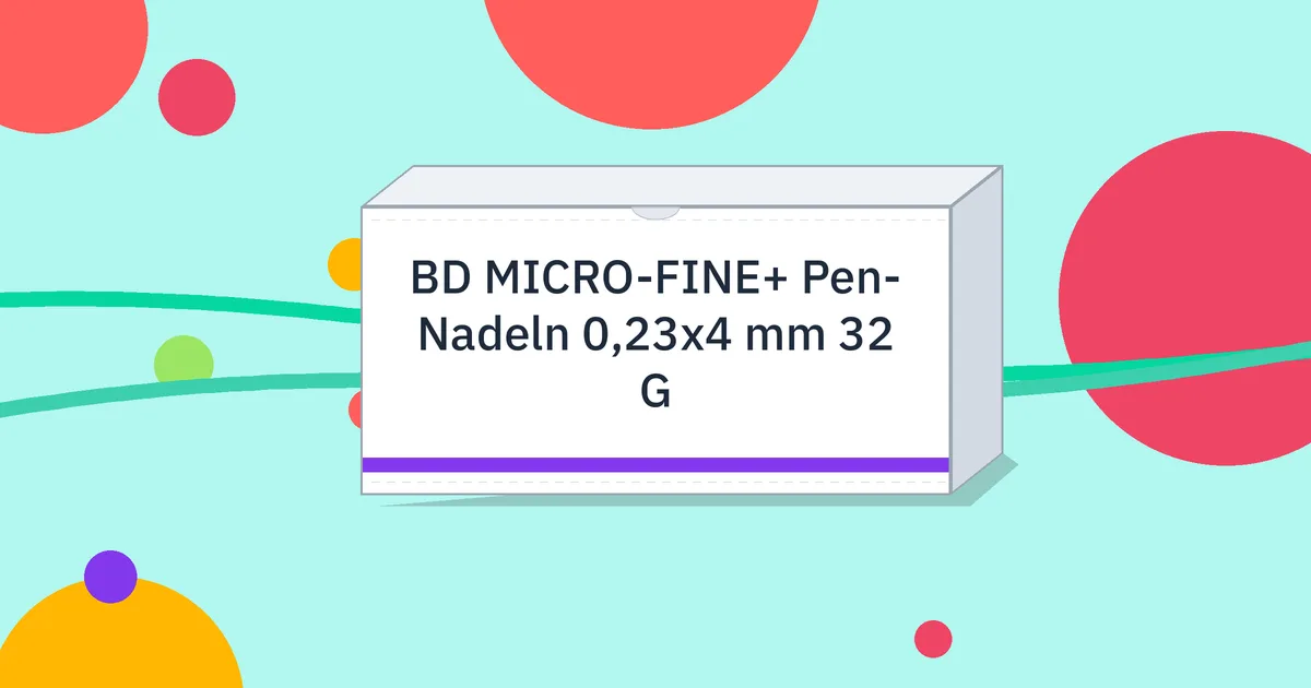 Symbolbild: Packung mit der Aufschrift BD MICRO-FINE+ Pen-Nadeln 0,23x4 mm 32 G (PZN 17175028) – Verfügbarkeit und Bezug in Apotheken in Frankfurt am Main