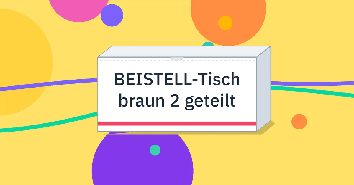 Symbolbild: Packung mit der Aufschrift BEISTELL-Tisch braun 2 geteilt (PZN 00914510) – Verfügbarkeit und Bezug in Apotheken in Frankfurt am Main