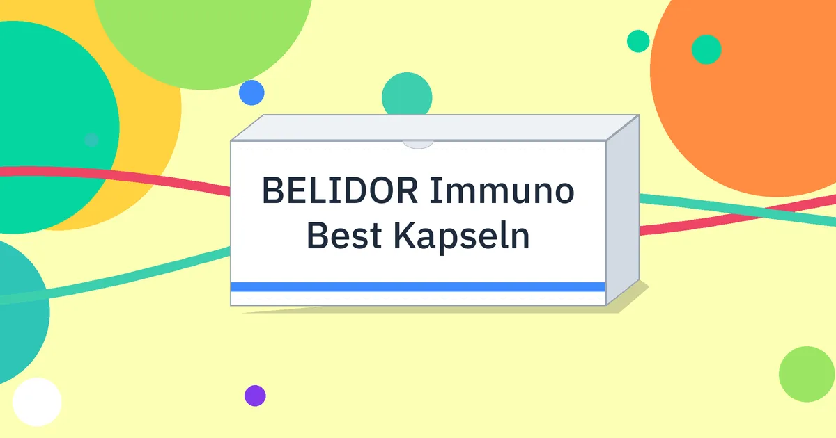 Symbolbild: Packung mit der Aufschrift BELIDOR Immuno Best Kapseln (PZN 19227781) – Verfügbarkeit und Bezug in Apotheken in Frankfurt am Main