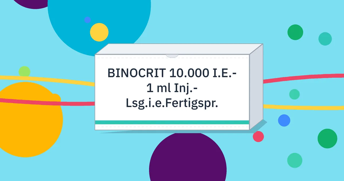 Symbolbild: Packung mit der Aufschrift BINOCRIT 10.000 I.E.-1 ml Inj.-Lsg.i.e.Fertigspr. (PZN 18098519) – Verfügbarkeit und Bezug in Apotheken in Frankfurt am Main