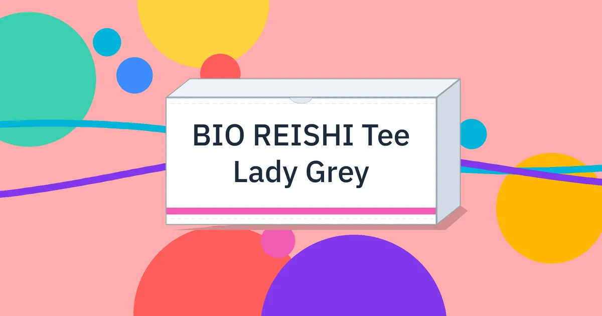 Symbolbild: Packung mit der Aufschrift BIO REISHI Tee Lady Grey (PZN 16017103) – Verfügbarkeit und Bezug in Apotheken in Frankfurt am Main