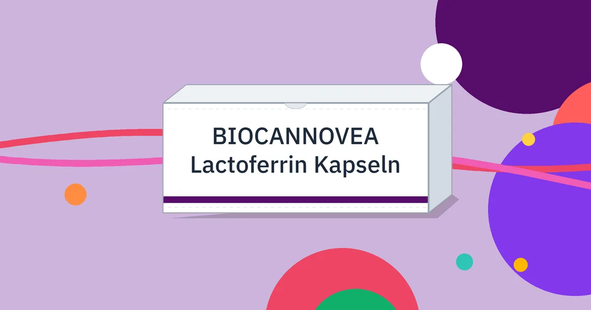 Symbolbild: Packung mit der Aufschrift BIOCANNOVEA Lactoferrin Kapseln (PZN 18366144) – Verfügbarkeit und Bezug in Apotheken in Frankfurt am Main