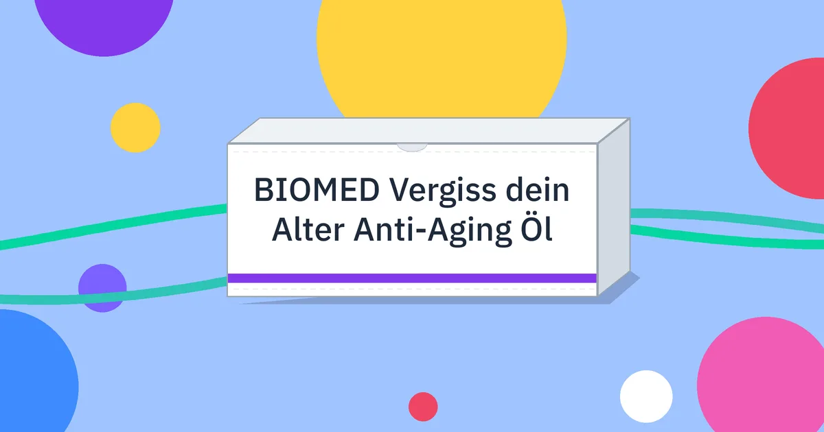 Symbolbild: Packung mit der Aufschrift BIOMED Vergiss dein Alter Anti-Aging Öl (PZN 11554434) – Verfügbarkeit und Bezug in Apotheken in Frankfurt am Main