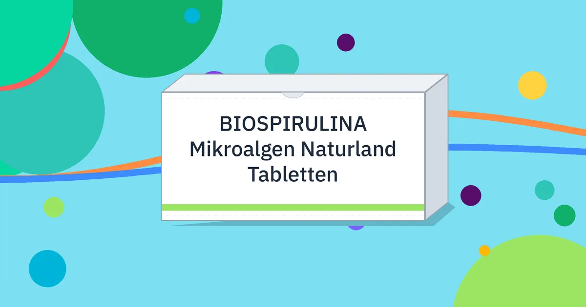 Symbolbild: Packung mit der Aufschrift BIOSPIRULINA Mikroalgen Naturland Tabletten (PZN 02530535) – Verfügbarkeit und Bezug in Apotheken in Frankfurt am Main