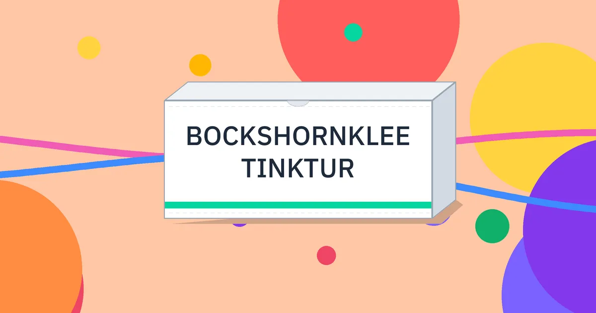 Symbolbild: Packung mit der Aufschrift BOCKSHORNKLEE TINKTUR (PZN 17187155) – Verfügbarkeit und Bezug in Apotheken in Frankfurt am Main