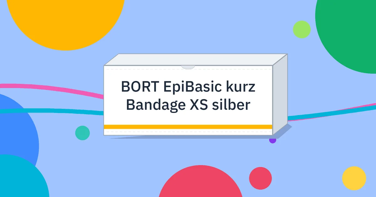 Symbolbild: Packung mit der Aufschrift BORT EpiBasic kurz Bandage XS silber (PZN 15255786) – Verfügbarkeit und Bezug in Apotheken in Frankfurt am Main