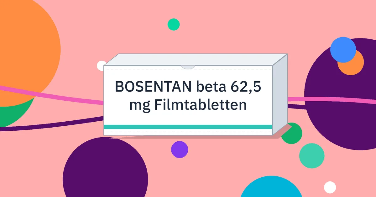 Symbolbild: Packung mit der Aufschrift BOSENTAN beta 62,5 mg Filmtabletten (PZN 12471147) – Verfügbarkeit und Bezug in Apotheken in Frankfurt am Main