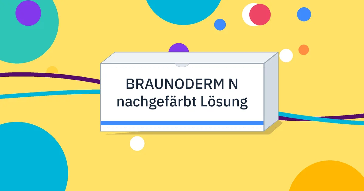 Symbolbild: Packung mit der Aufschrift BRAUNODERM N nachgefärbt Lösung (PZN 03036748) – Verfügbarkeit und Bezug in Apotheken in Frankfurt am Main