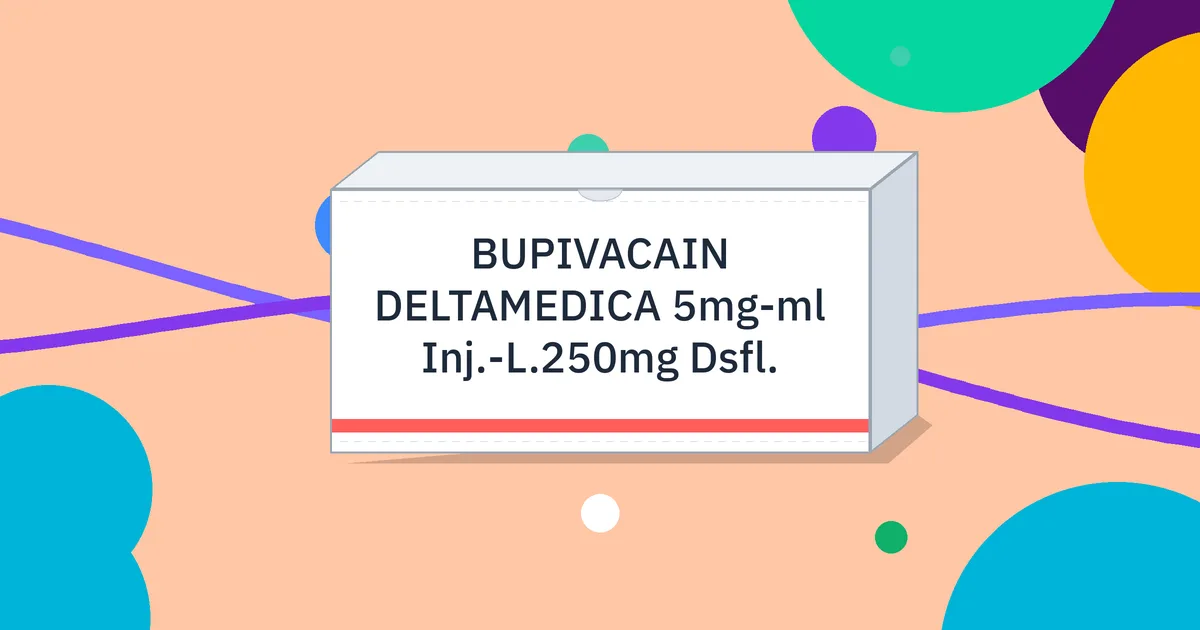 Symbolbild: Packung mit der Aufschrift BUPIVACAIN DELTAMEDICA 5mg-ml Inj.-L.250mg Dsfl. (PZN 09219881) – Verfügbarkeit und Bezug in Apotheken in Frankfurt am Main