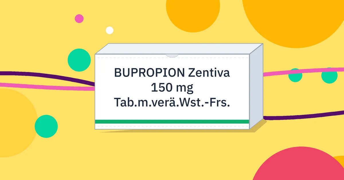 Symbolbild: Packung mit der Aufschrift BUPROPION Zentiva 150 mg Tab.m.verä.Wst.-Frs. (PZN 18248781) – Verfügbarkeit und Bezug in Apotheken in Frankfurt am Main