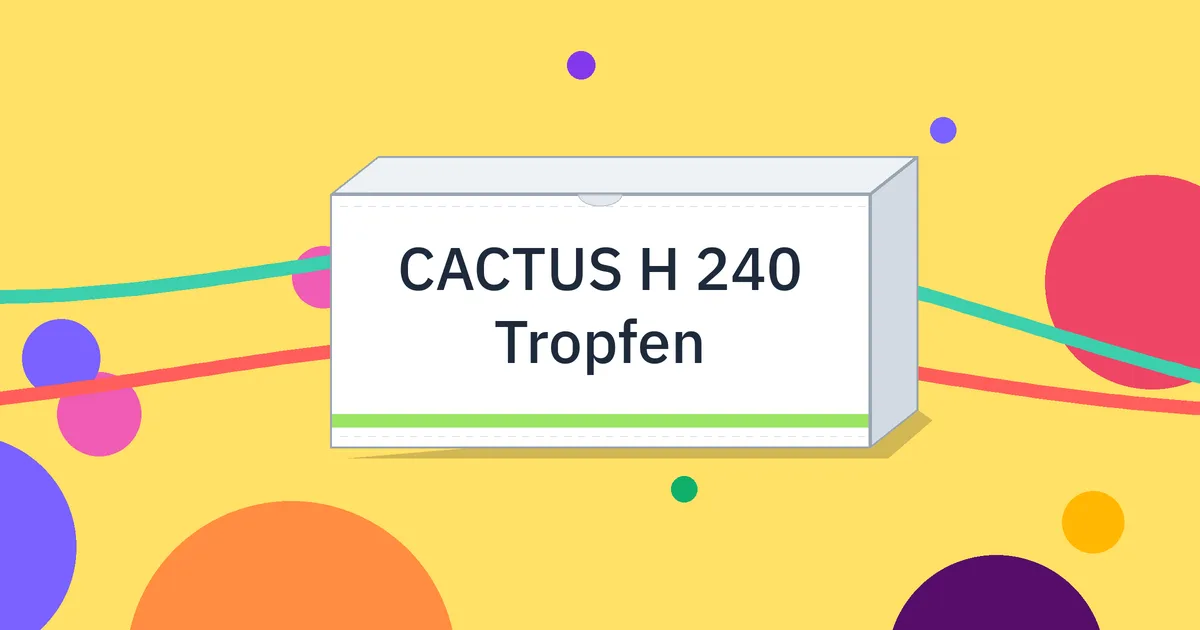 Symbolbild: Packung mit der Aufschrift CACTUS H 240 Tropfen (PZN 01009670) – Verfügbarkeit und Bezug in Apotheken in Frankfurt am Main