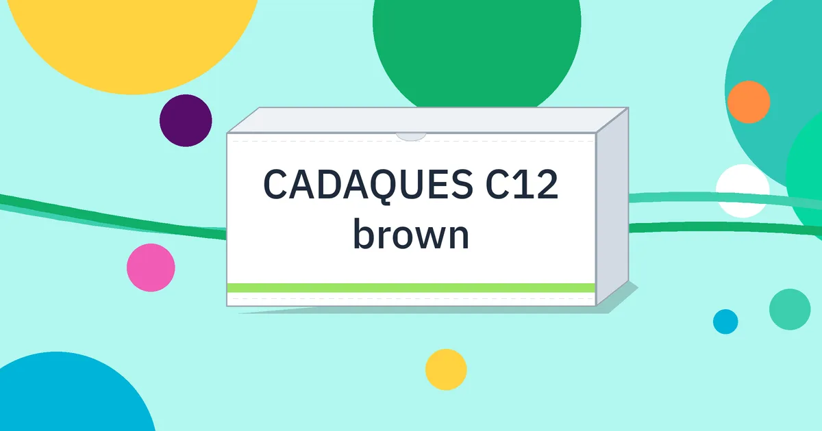 Symbolbild: Packung mit der Aufschrift CADAQUES C12 brown (PZN 20220873) – Verfügbarkeit und Bezug in Apotheken in Frankfurt am Main