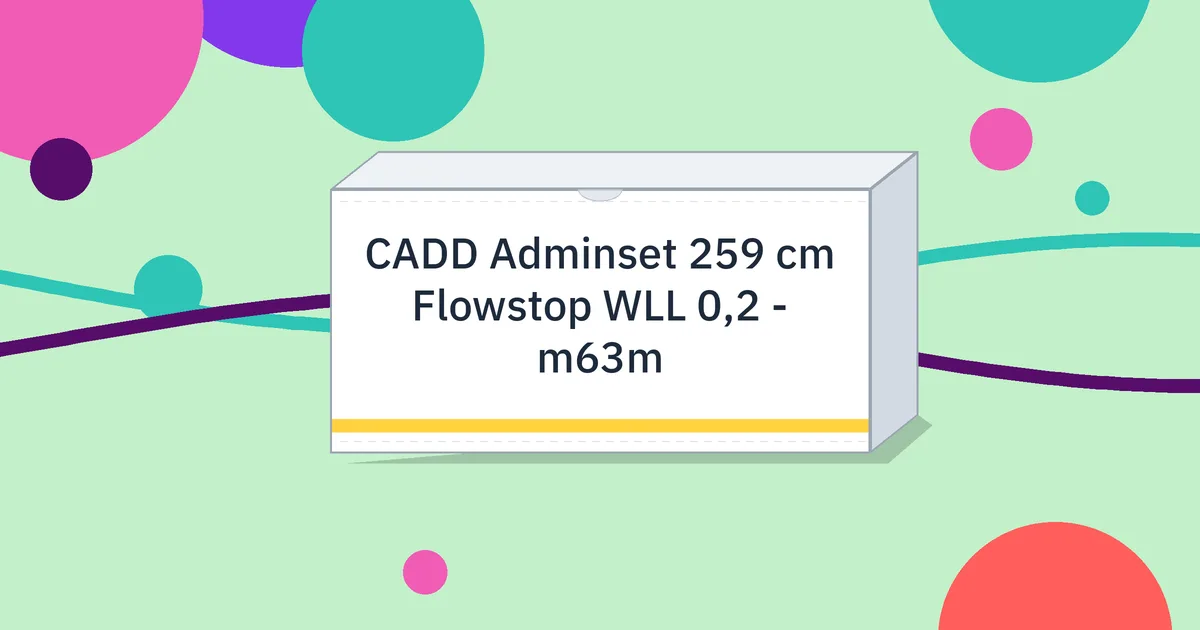 Symbolbild: Packung mit der Aufschrift CADD Adminset 259 cm Flowstop WLL 0,2 -m63m (PZN 11241988) – Verfügbarkeit und Bezug in Apotheken in Frankfurt am Main