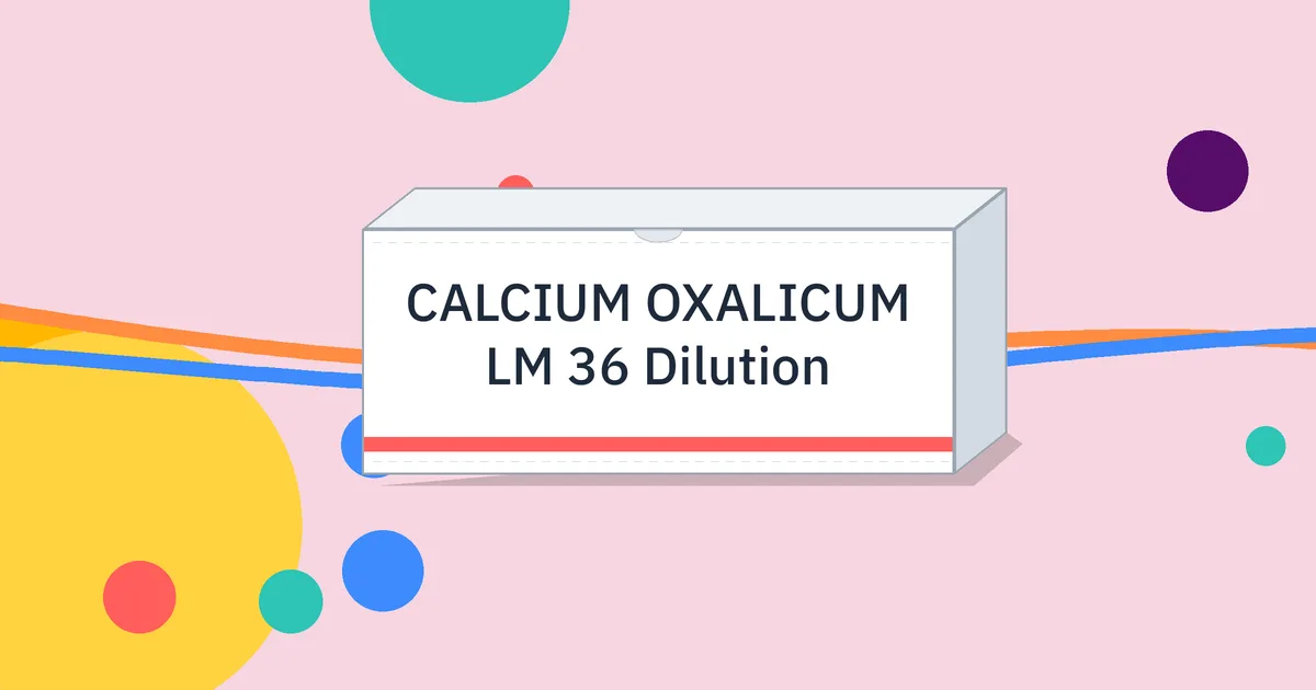Symbolbild: Packung mit der Aufschrift CALCIUM OXALICUM LM 36 Dilution (PZN 13410455) – Verfügbarkeit und Bezug in Apotheken in Frankfurt am Main