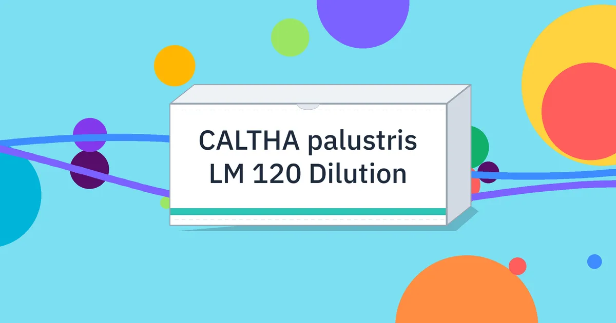 Symbolbild: Packung mit der Aufschrift CALTHA palustris LM 120 Dilution (PZN 13411897) – Verfügbarkeit und Bezug in Apotheken in Frankfurt am Main