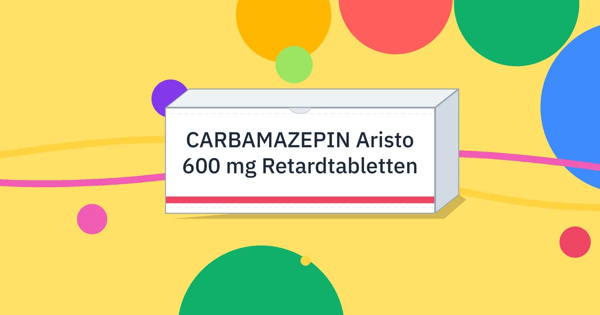 Symbolbild: Packung mit der Aufschrift CARBAMAZEPIN Aristo 600 mg Retardtabletten (PZN 00620518) – Verfügbarkeit und Bezug in Apotheken in Frankfurt am Main