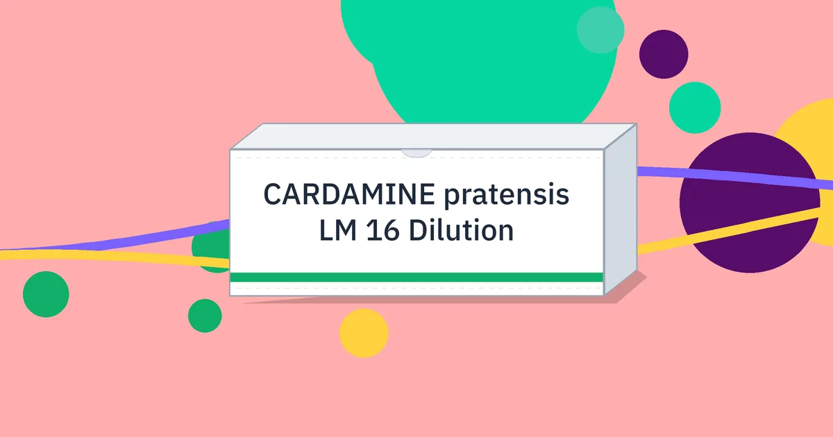 Symbolbild: Packung mit der Aufschrift CARDAMINE pratensis LM 16 Dilution (PZN 13429182) – Verfügbarkeit und Bezug in Apotheken in Frankfurt am Main