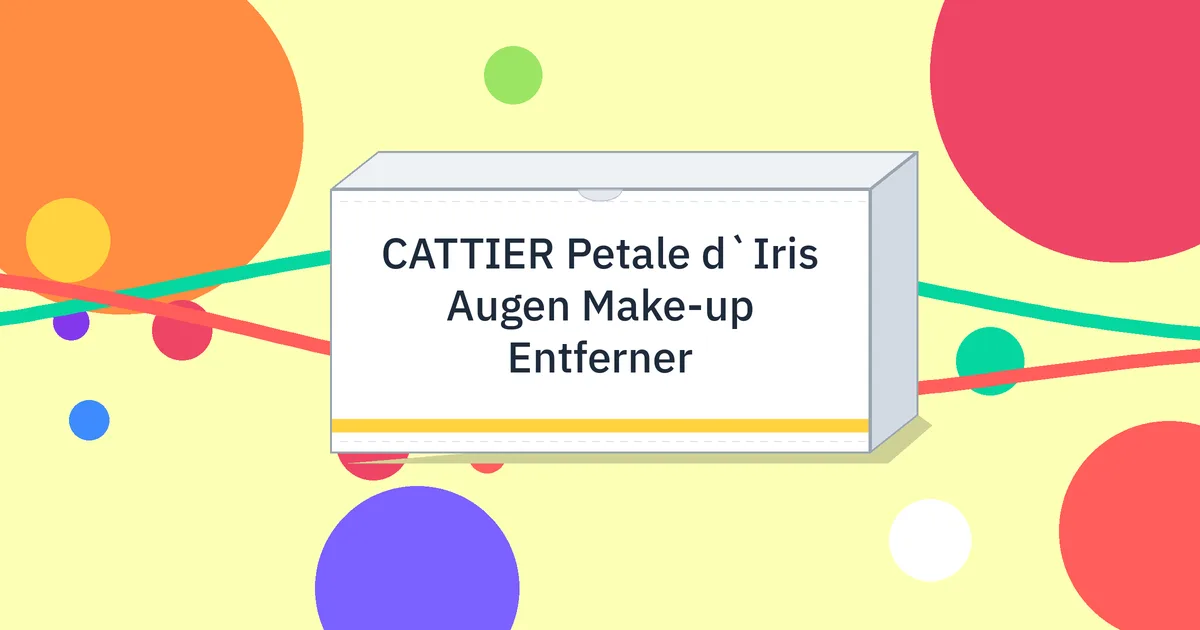 Symbolbild: Packung mit der Aufschrift CATTIER Petale d`Iris Augen Make-up Entferner (PZN 09282187) – Verfügbarkeit und Bezug in Apotheken in Frankfurt am Main